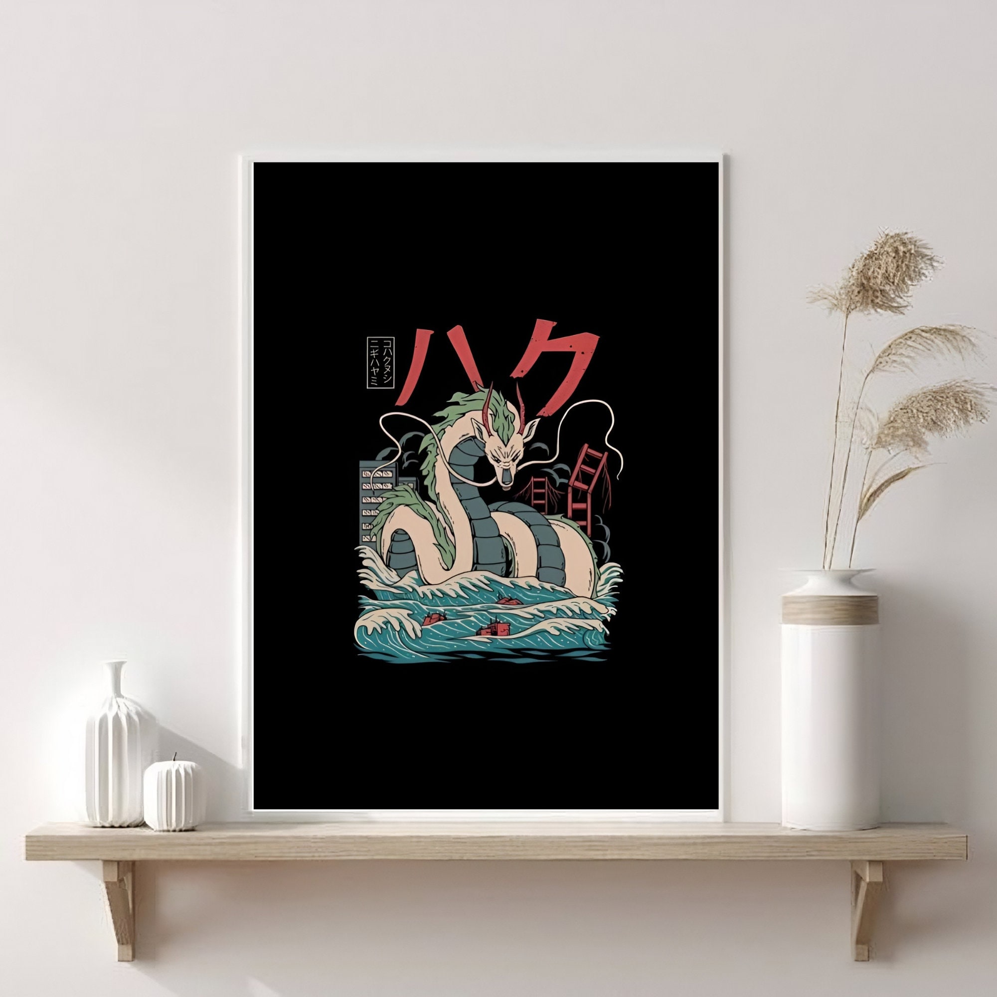 Studio Ghibli Poster Set of 3, Totoro Print, Spirited Away Poster, Studio Ghibli Wall Art, Ramen ...