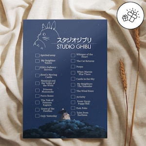 Studio Ghibli Poster Set of 6, Howl's Moving Castle Print, Totoro Print ...