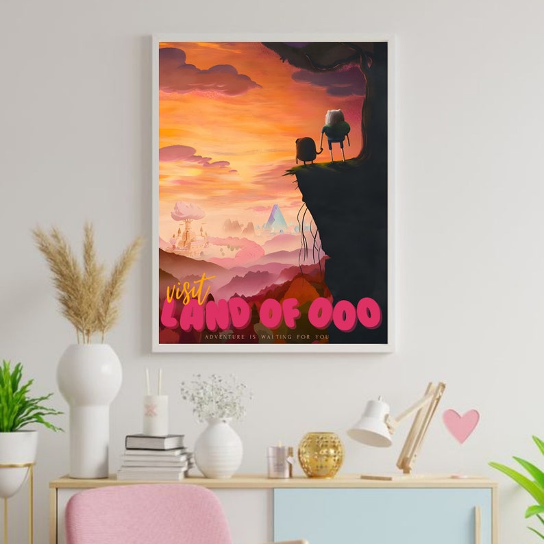 Adventure Time Poster, Land of OOO Poster, Adventure Time Print, Visit ...