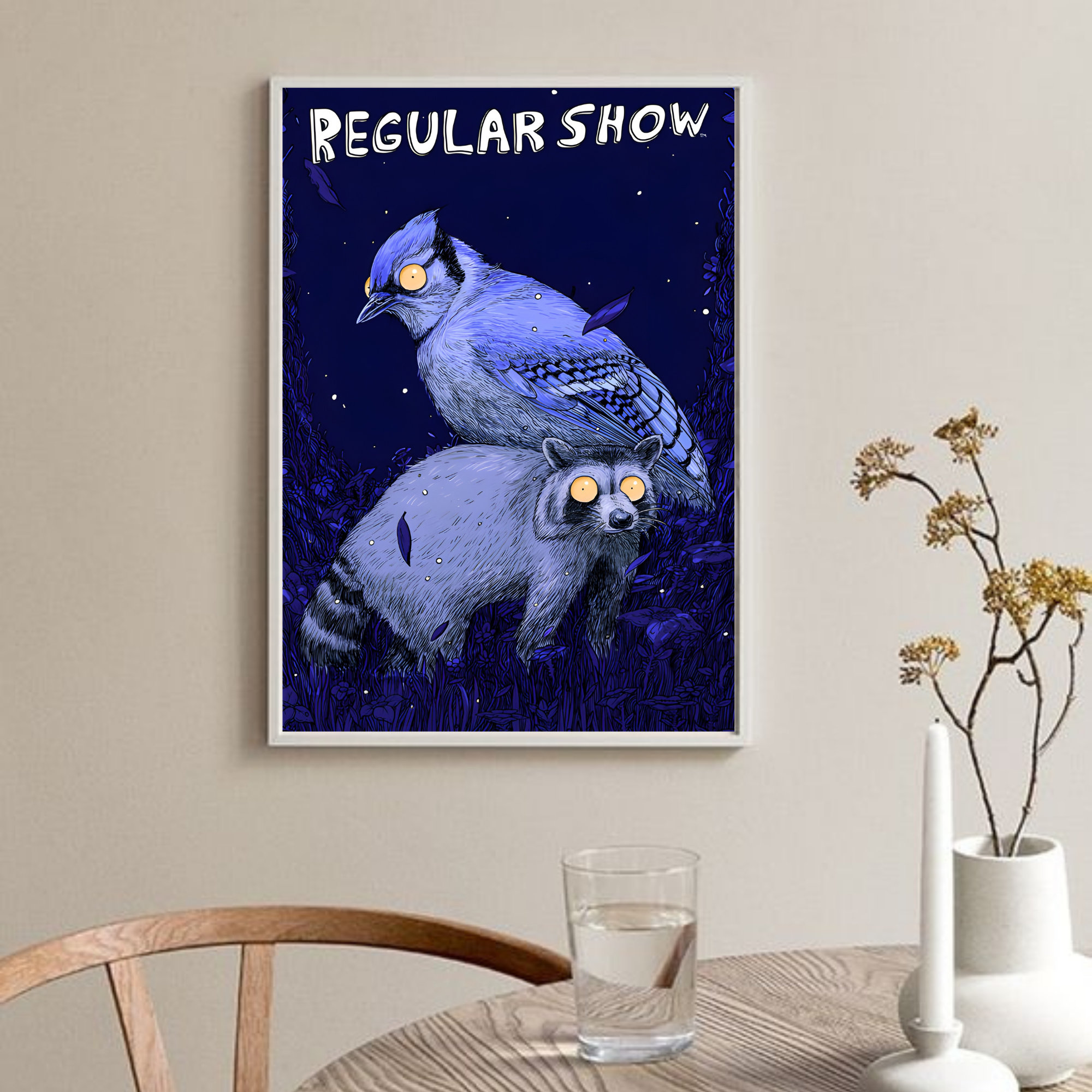 Regular Show Poster, Mordecai and Rigby Digital Print, Regular Show ...