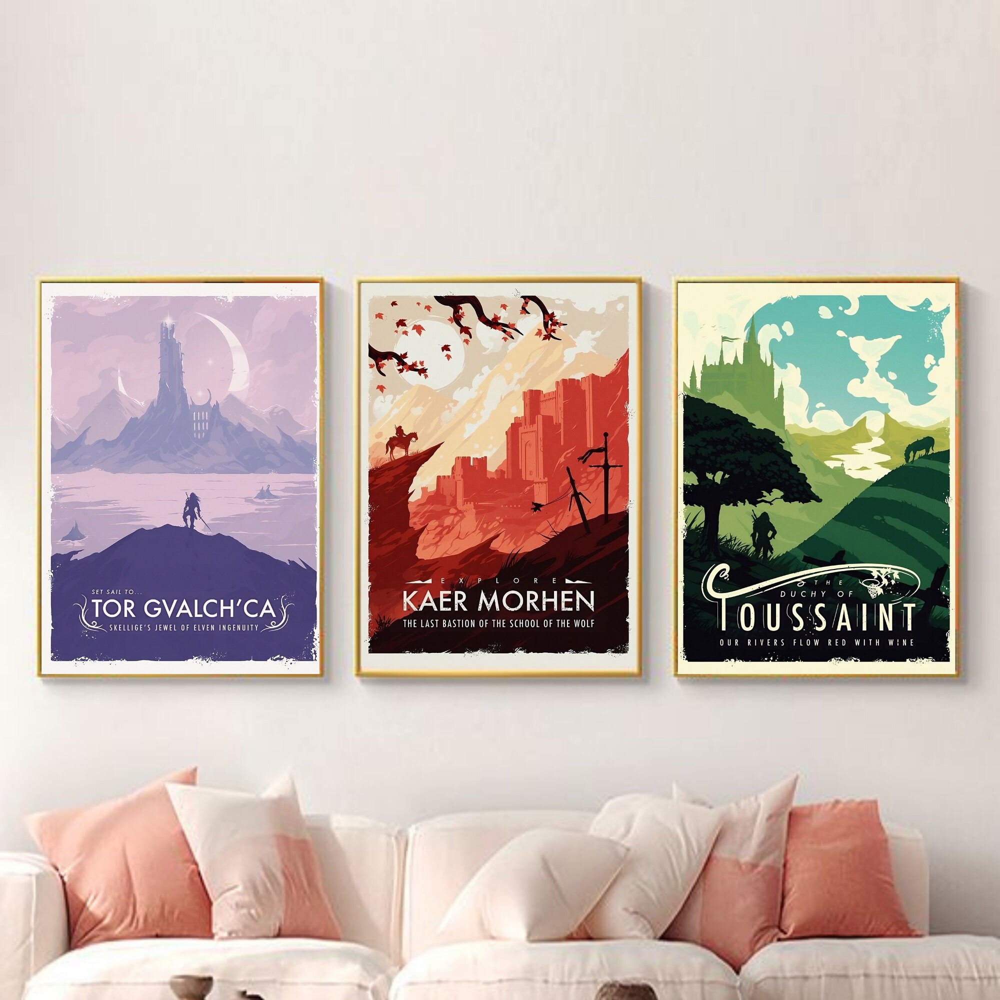 The Witcher Travel Wall Art Print the Witcher 3 Wild Hunt - Etsy