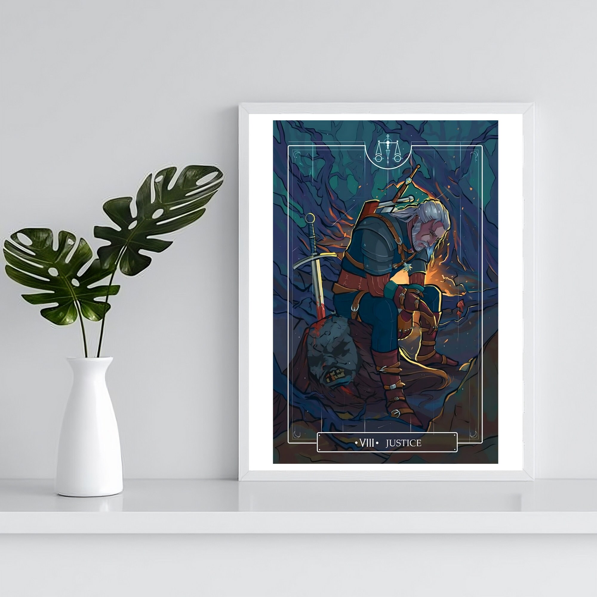 The Witcher Wall Art Print Set of 4, the Witcher 3 Wild Hunt Poster ...