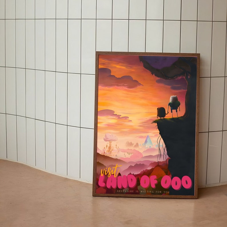 Adventure Time Poster, Land of OOO Poster, Adventure Time Print, Visit ...