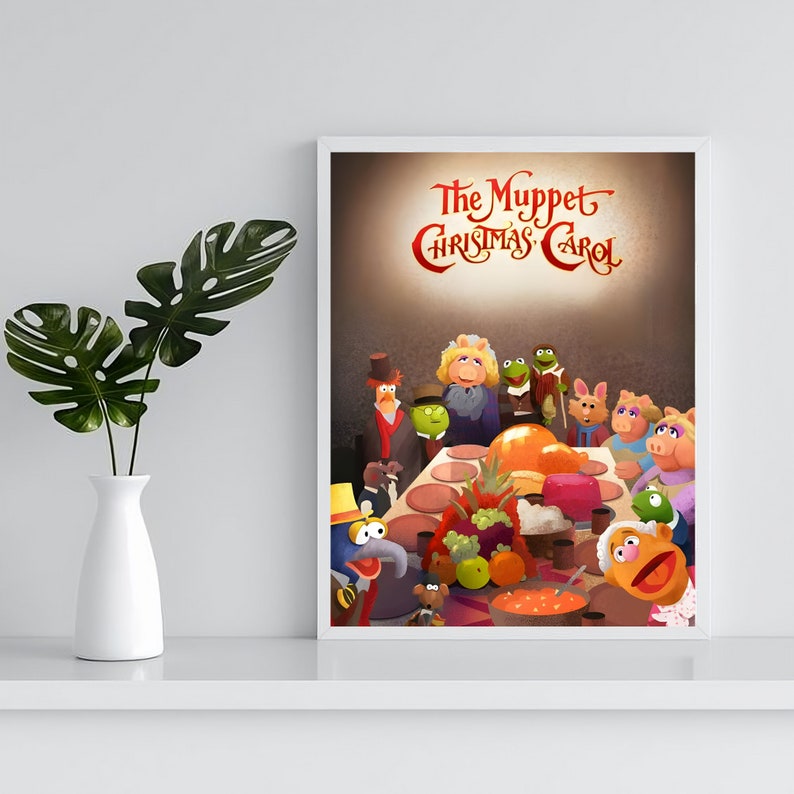 The Muppet Christmas Carol Poster, Christmas Wall Art, Muppet Christmas ...
