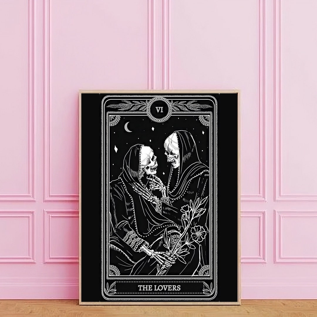 Tarot Card the Lovers Poster, the Lovers Wall Art, Tarot Card Wall Art ...