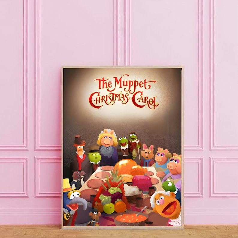 The Muppet Christmas Carol Poster, Christmas Wall Art, Muppet Christmas ...