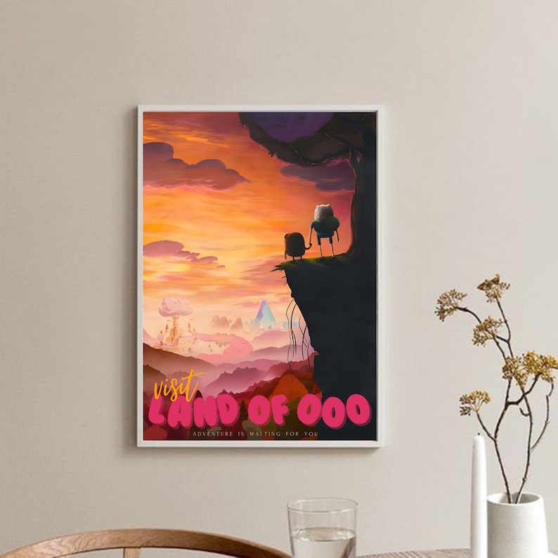 Adventure Time Poster, Land of OOO Poster, Adventure Time Print, Visit ...