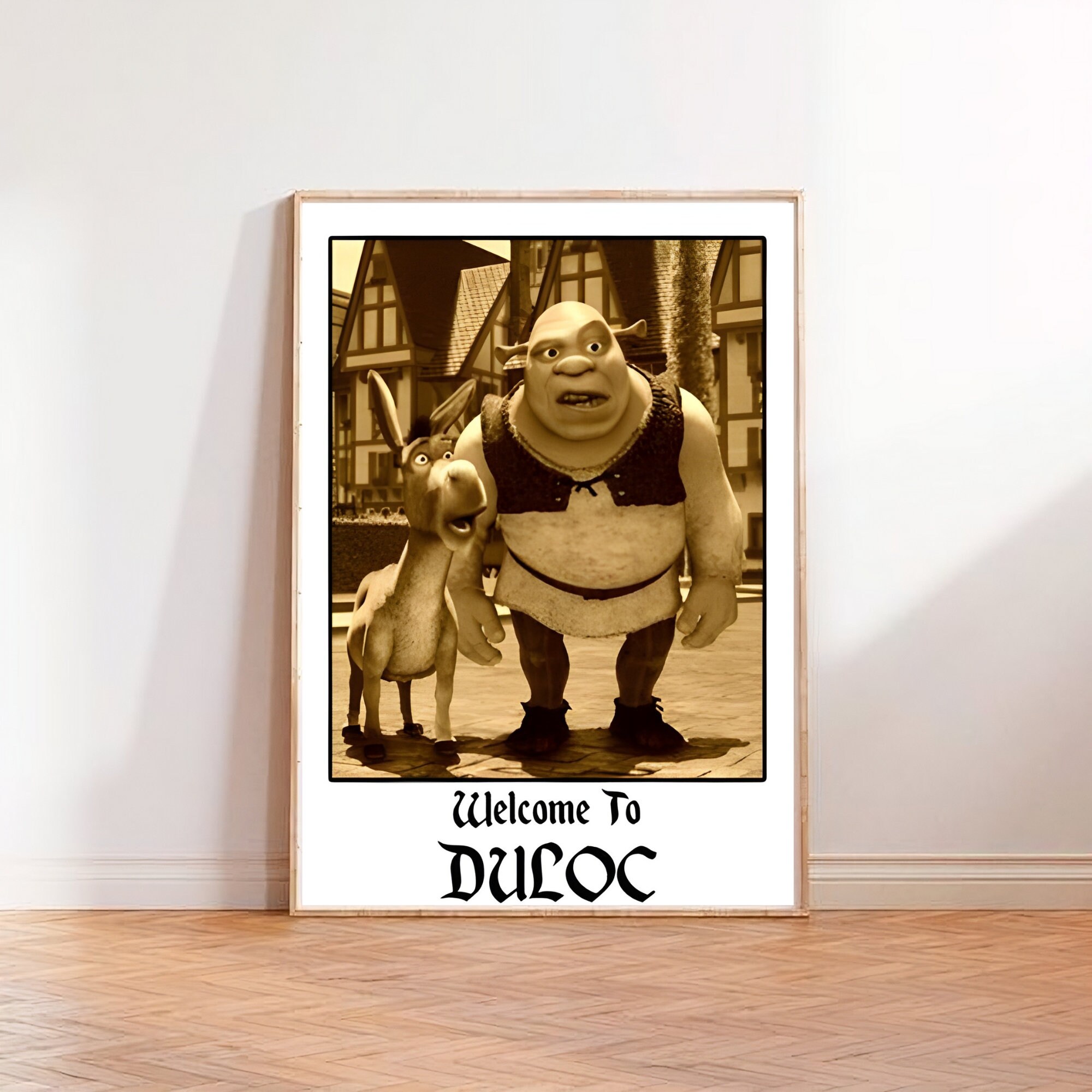 Shrek Poster, Shrek and Donkey Print, Shrek Wall Art, Shrek Print ...