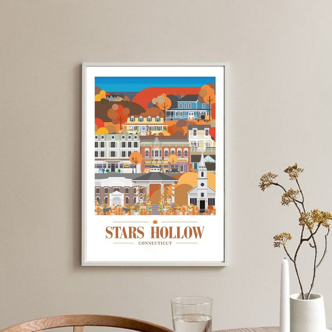 Gilmore Girls Poster, Stars Hollow Wall Art, Gilmore Girls Wall Art ...