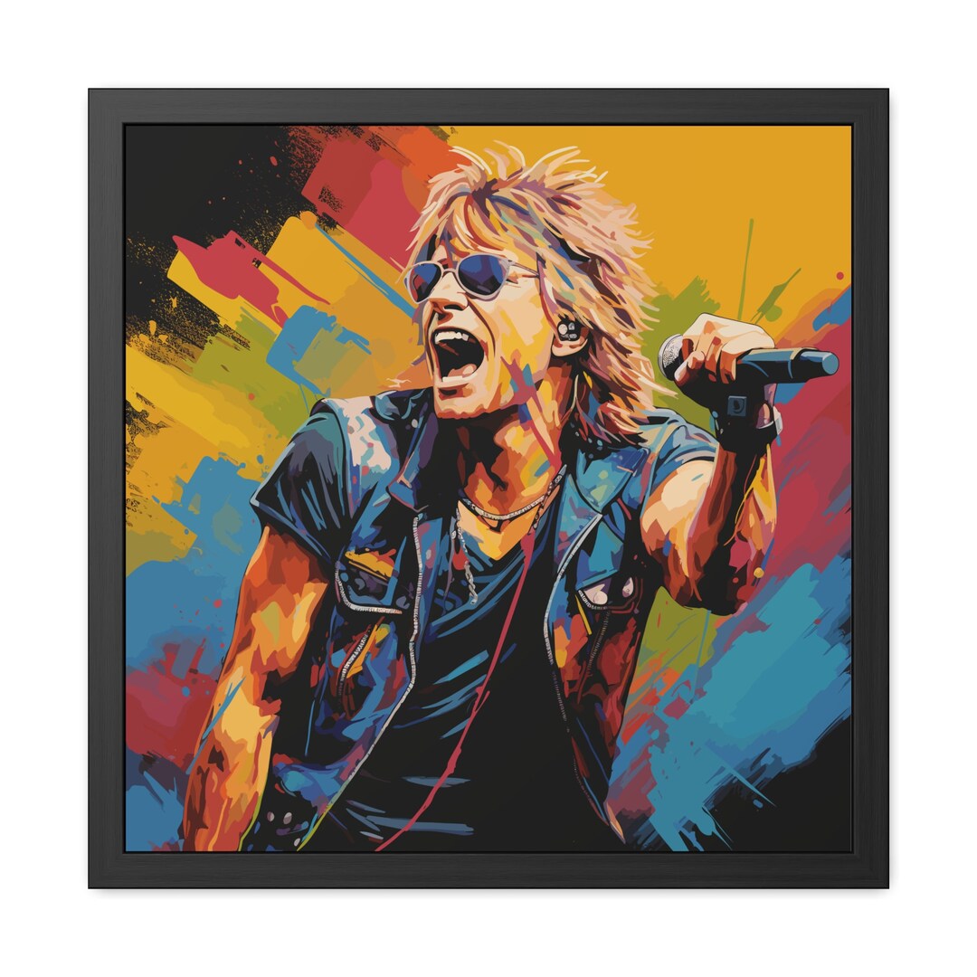 Jon Bon Jovi Pop Art Framed Poster/artwork 24 X - Etsy