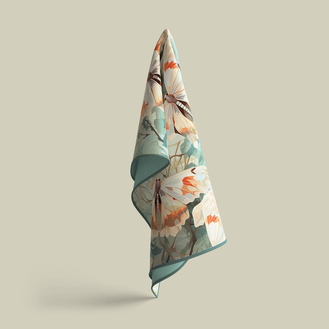 Polyphemus Moth Bandana Moon Moth Scarf Vegan Silk Veiling - Etsy