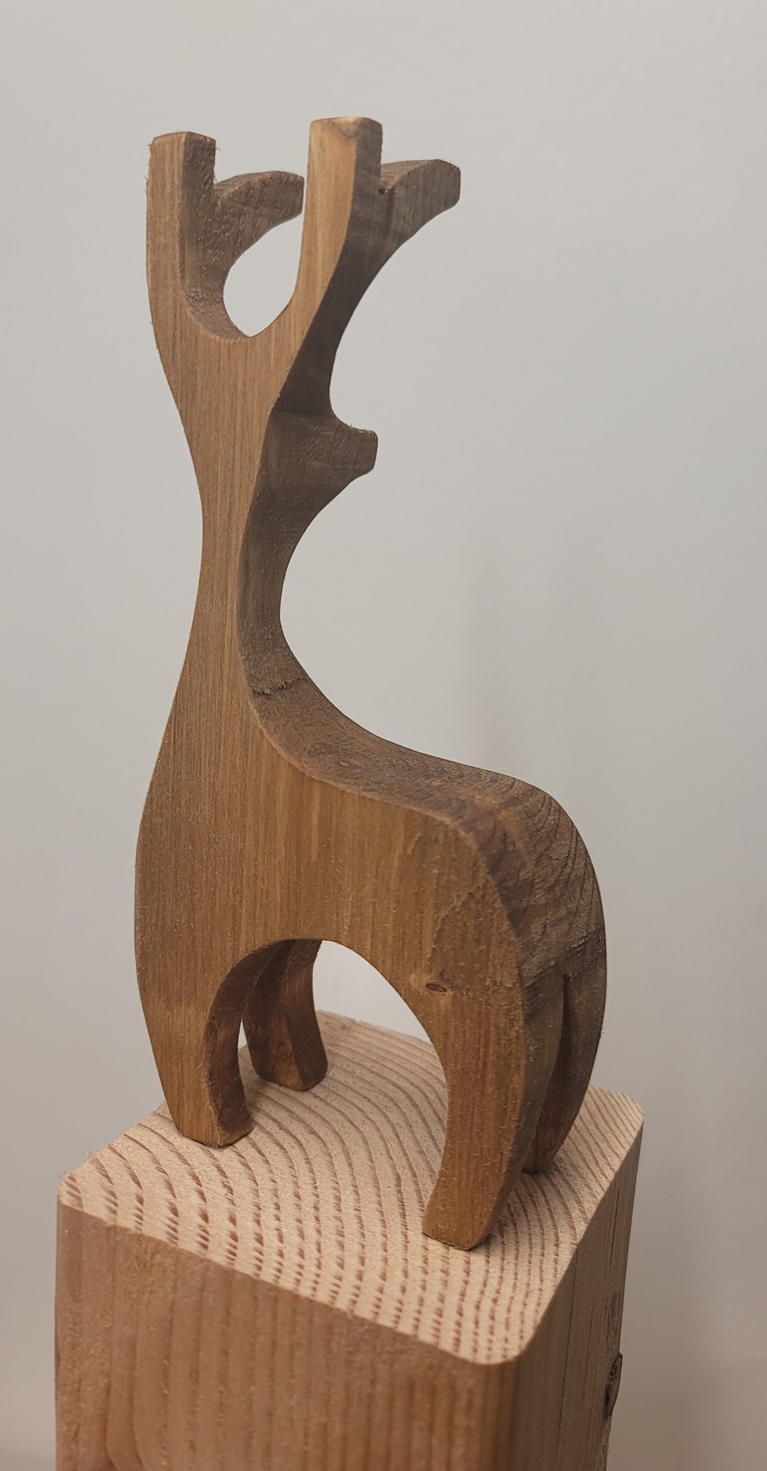 Hand Made Wooden Reindeer - Etsy