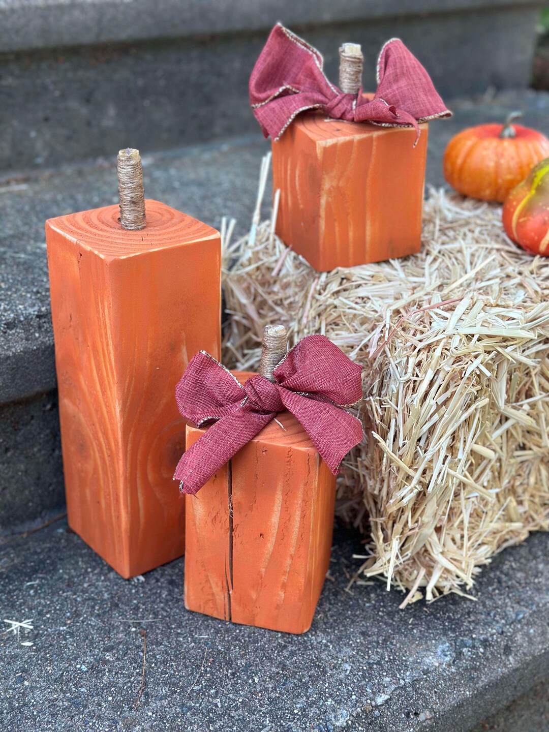 Rustic Wooden Pumpkins - Etsy