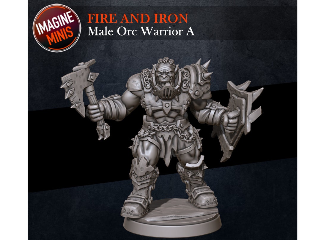 Male Orc Tank Warrior From Fire and Iron Series - Etsy
