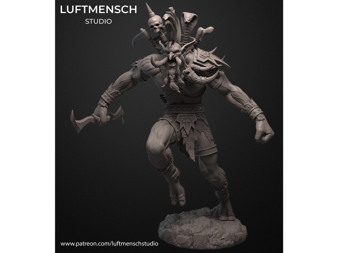 Vol'jin, World of Warcraft, Troll Warchief of the Horde, 3D Printed ...