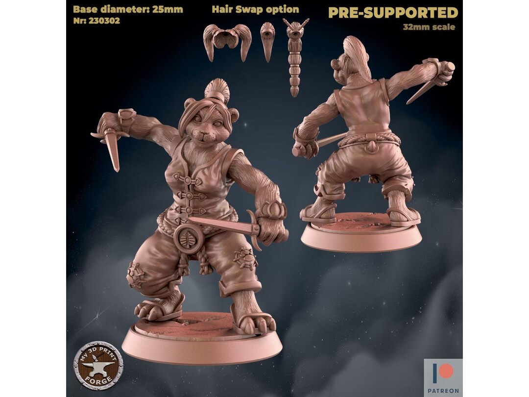Pandaren Warrior Monk Warcraft Collection | 8 Variants | Customizable ...