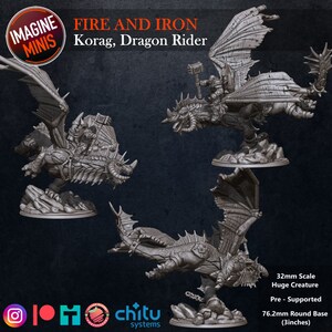 Orc Dragon Rider Warcraft 3D Printed Miniature Perfect for Tabletop ...