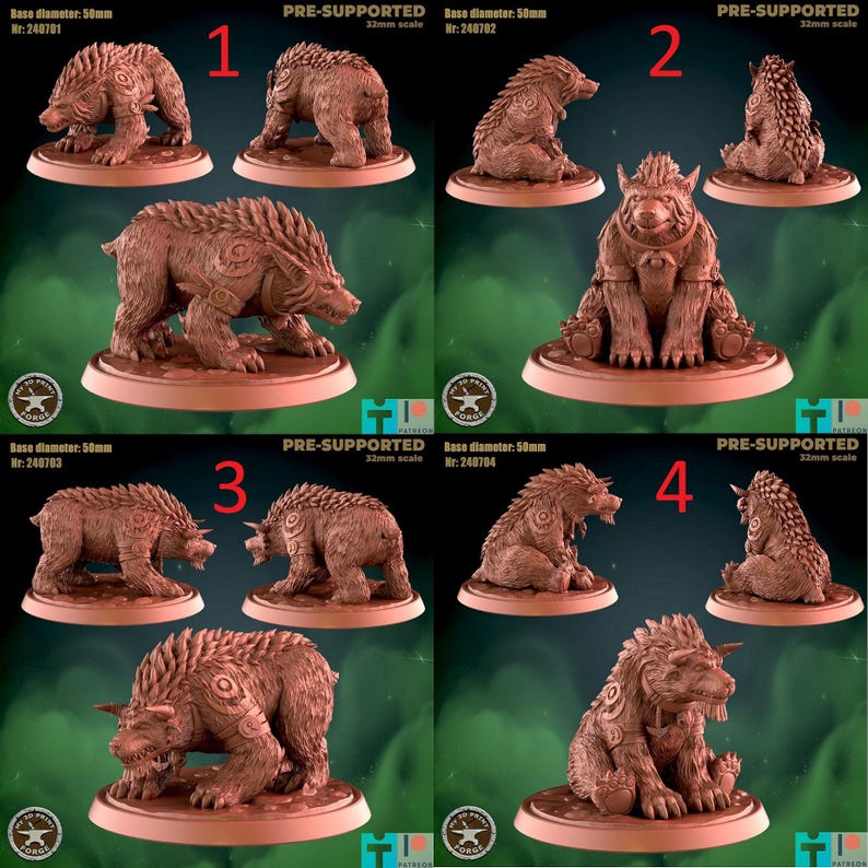 Druid Shapeshift Forms – 33 Variants: Bears, Cats, Moonkins, Treants ...