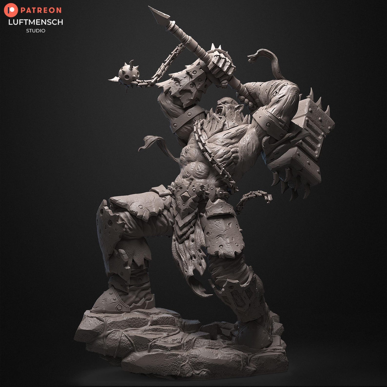 Blackhand Orc Blackrock Warchief Warrior Statue | Warcraft | 1:10 Scale ...
