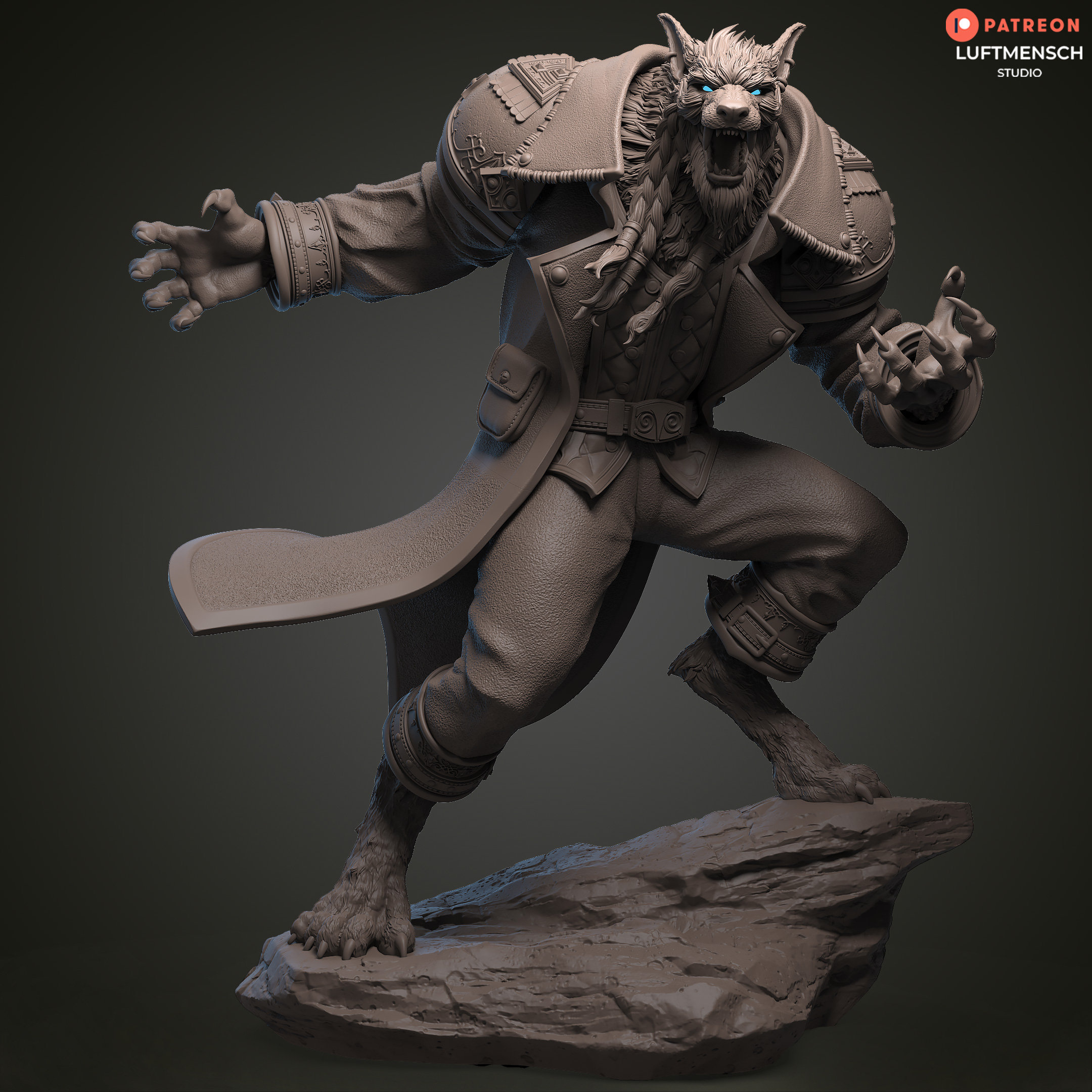 Genn Greymane, World of Warcraft, 3D Printed Figure, Collectible 212mm ...