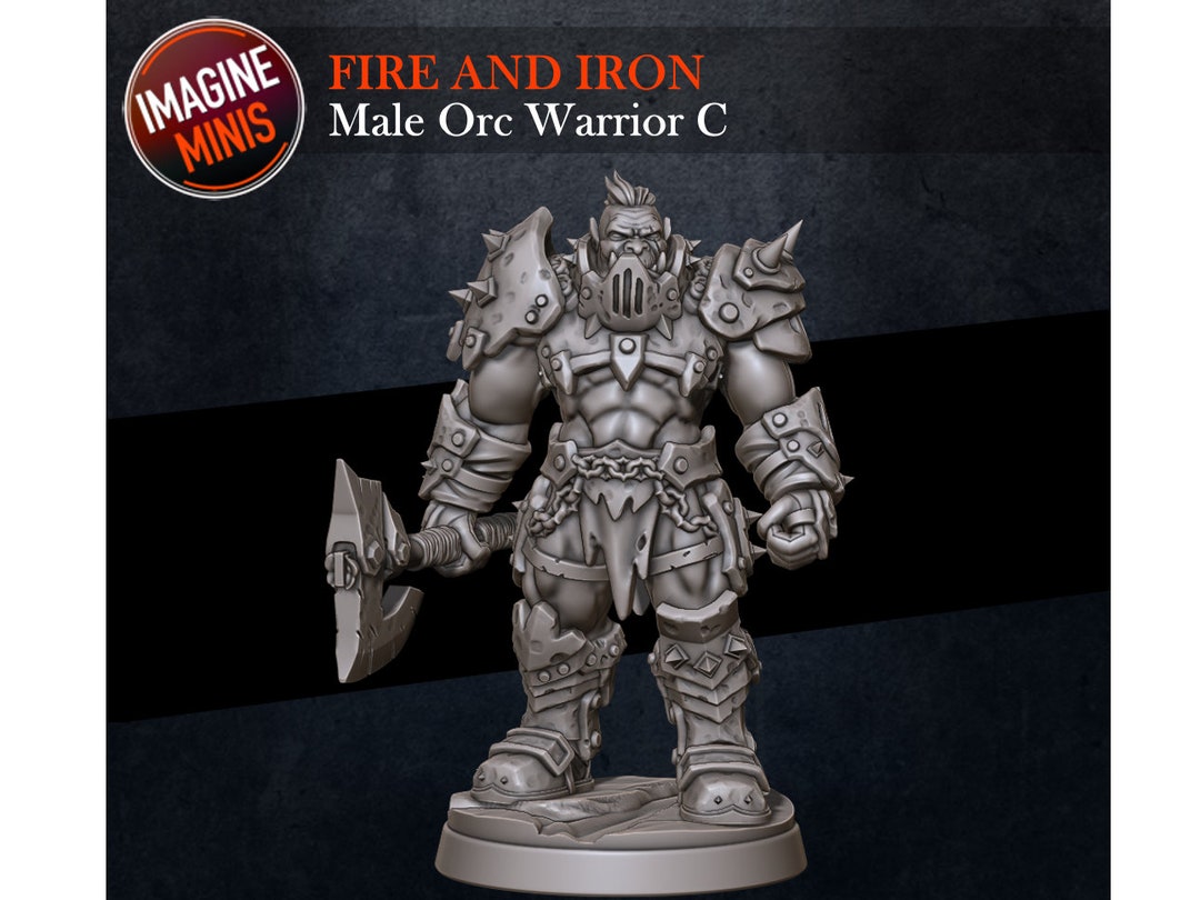Resting Male Orc Arms Warrior From Fire and Iron Series - Etsy