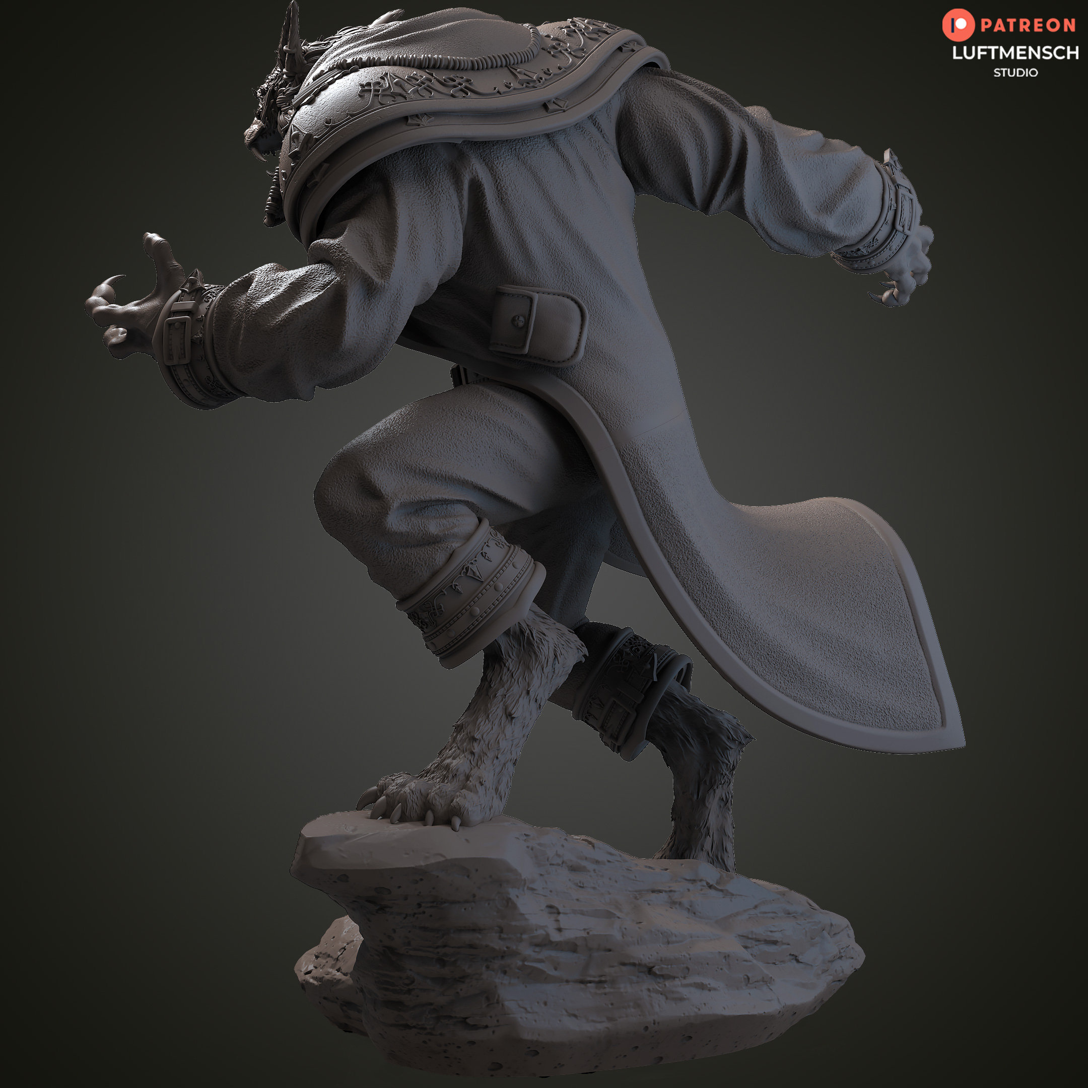 Genn Greymane, World of Warcraft, 3D Printed Figure, Collectible 212mm ...