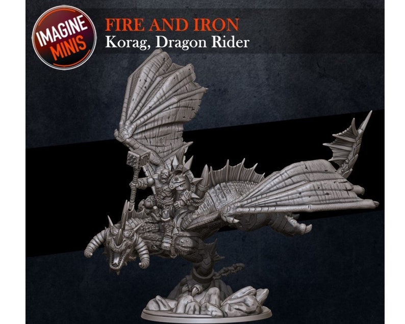 Orc Dragon Rider Warcraft 3D Printed Miniature Perfect for Tabletop ...