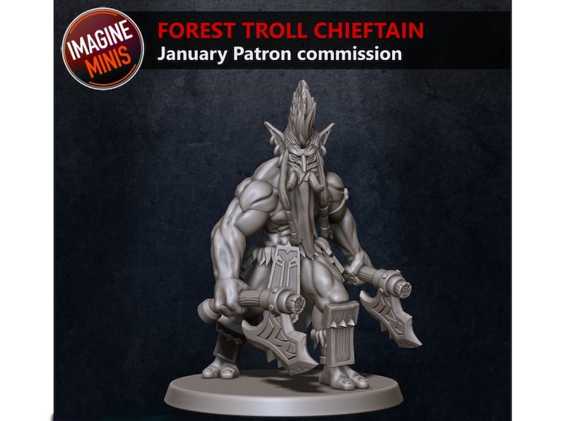 Forest Troll Berserker With Dual-wield Axes - Etsy
