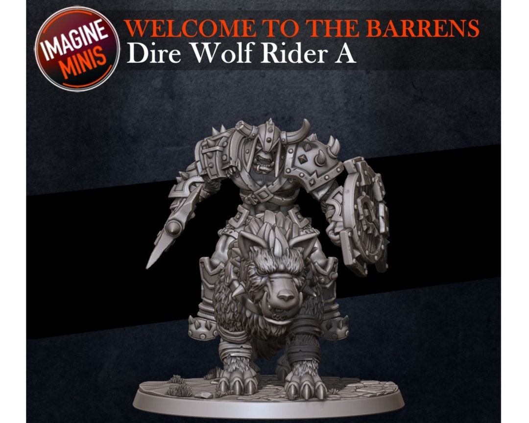 Orc Dire Wolf Rider Warcraft 3D Printed Miniature - Perfect for ...