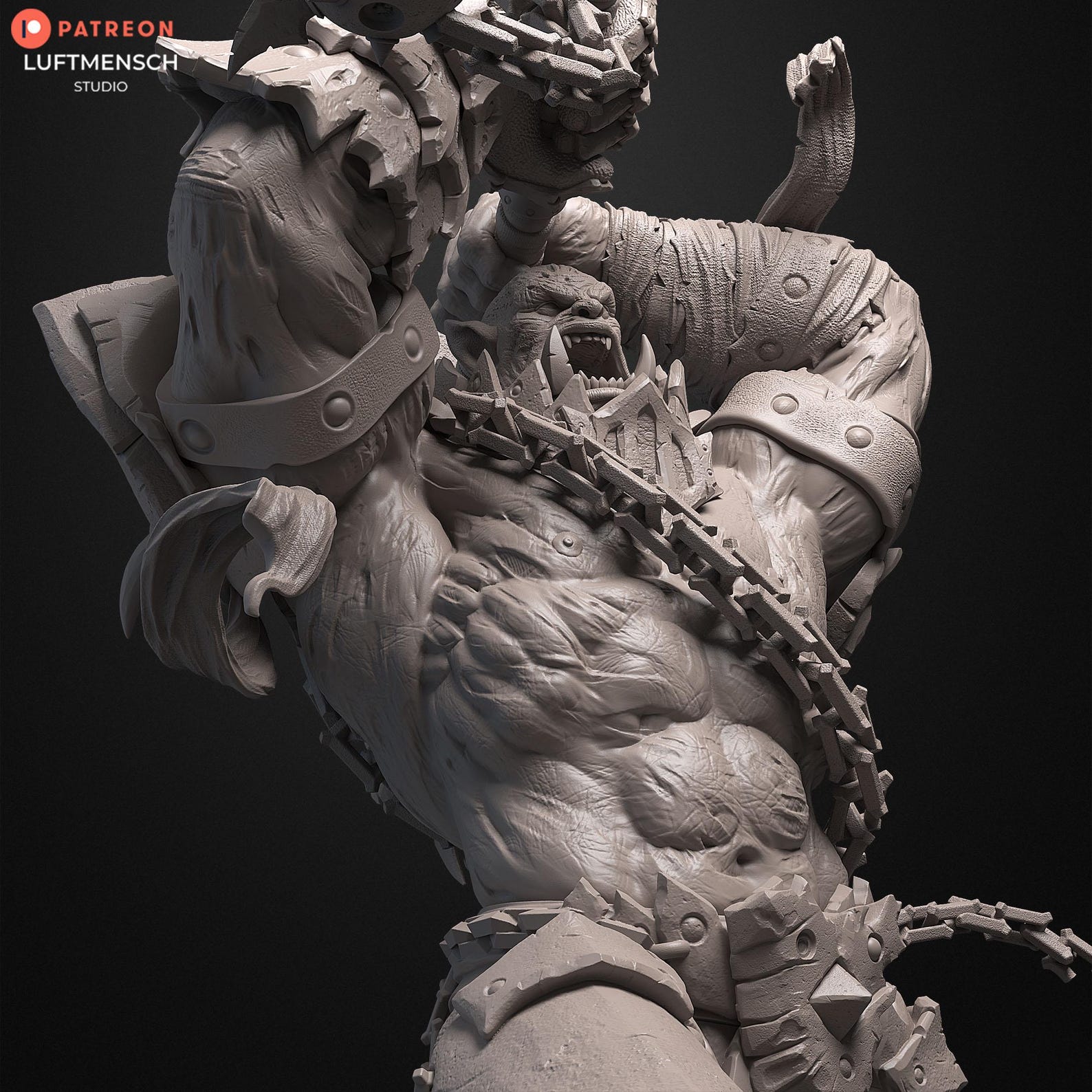 Blackhand Orc Blackrock Warchief Warrior Statue | Warcraft | 1:10 Scale ...