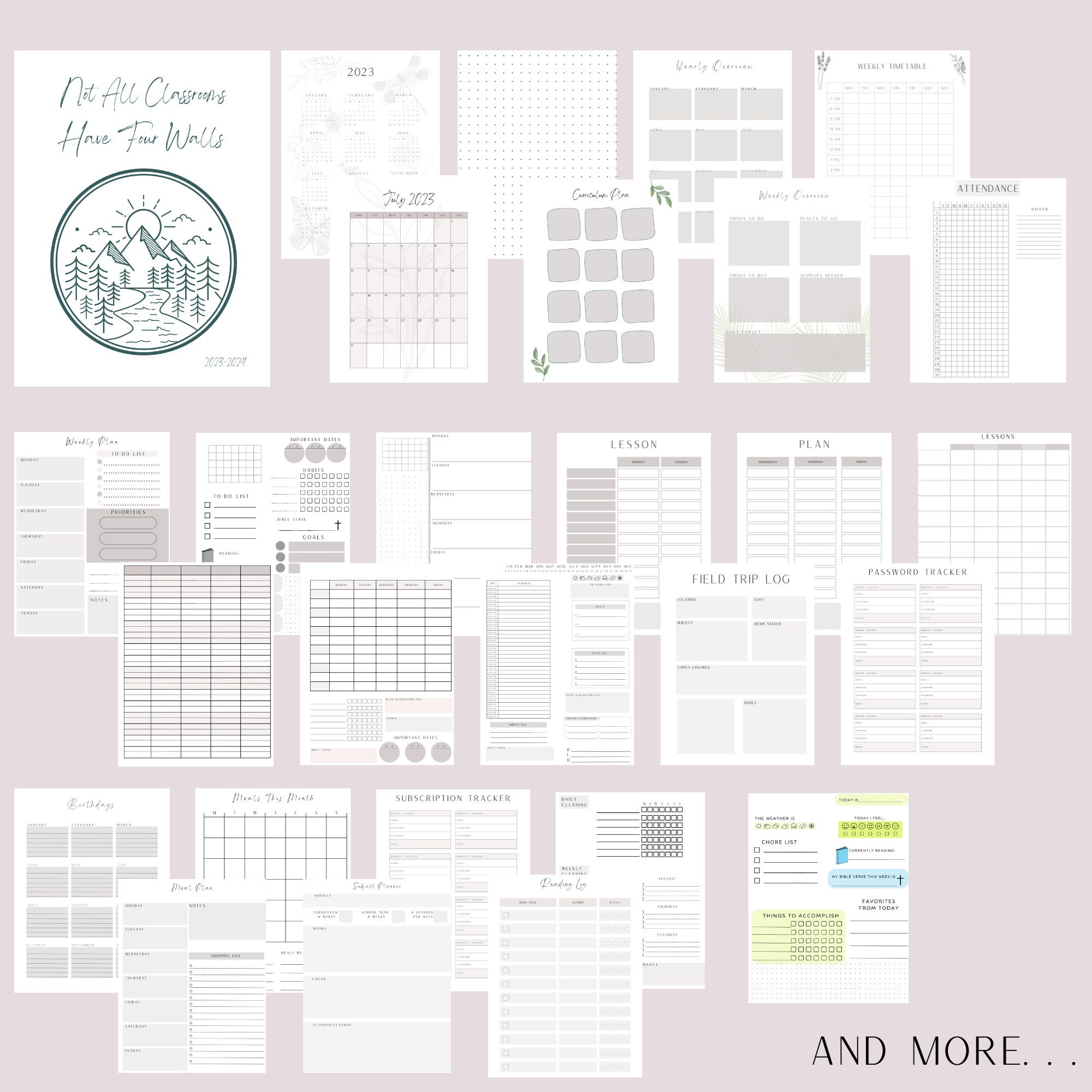 Homeschool Planner Bundle 2023 2024 - Etsy