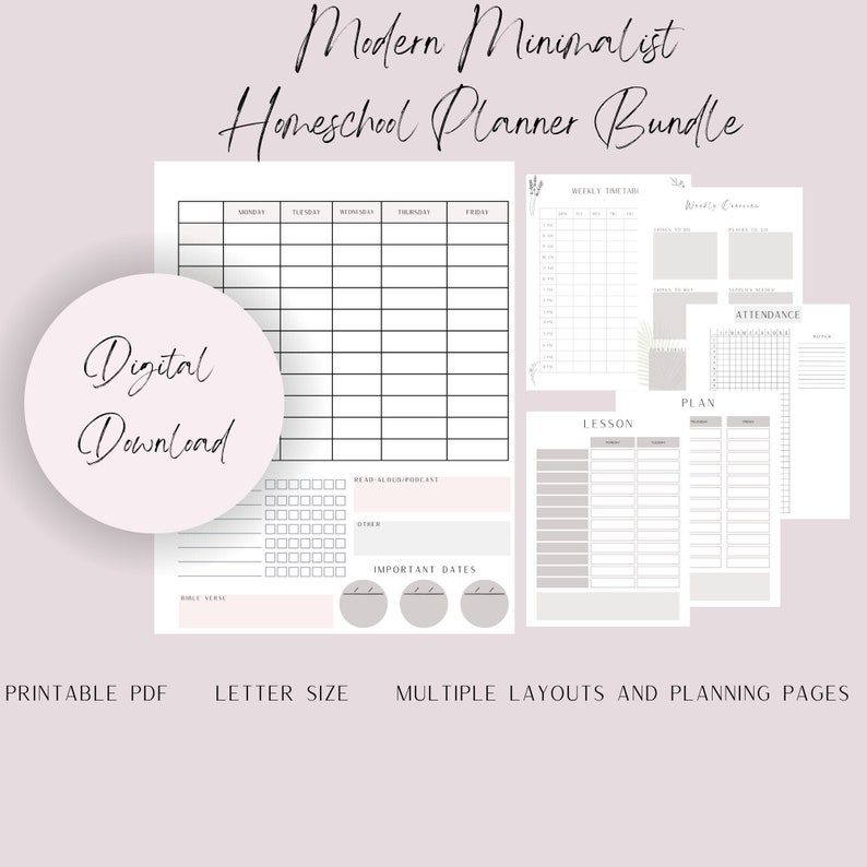 Homeschool Planner Bundle 2023 2024 - Etsy