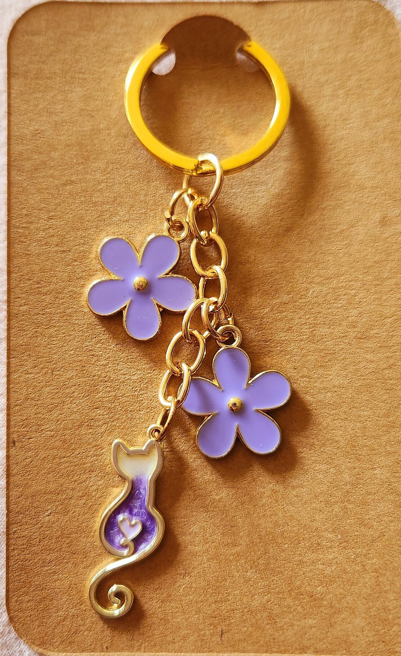 Small Gift Idea. Love Cats. Purple Kitty Kitten Cat Keychain - Etsy