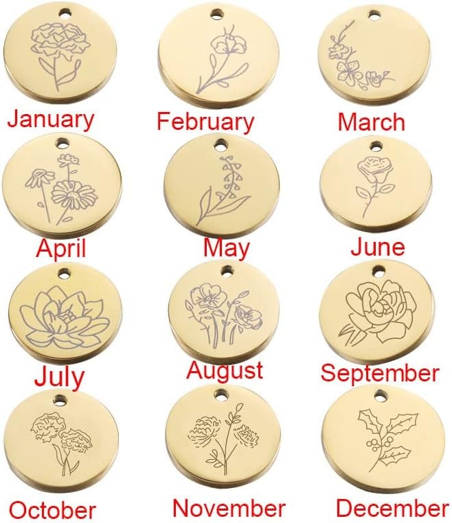 Small Gift Idea. Birth Flower/birth Month Keychain Flower Key Ring ...