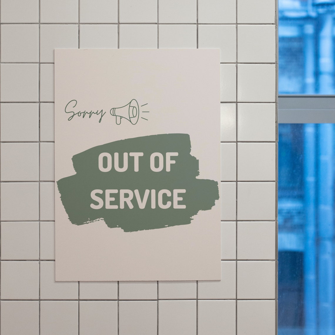 Sorry, Out of Service Sign, Out of Order Print, Closure Notice, Cute ...