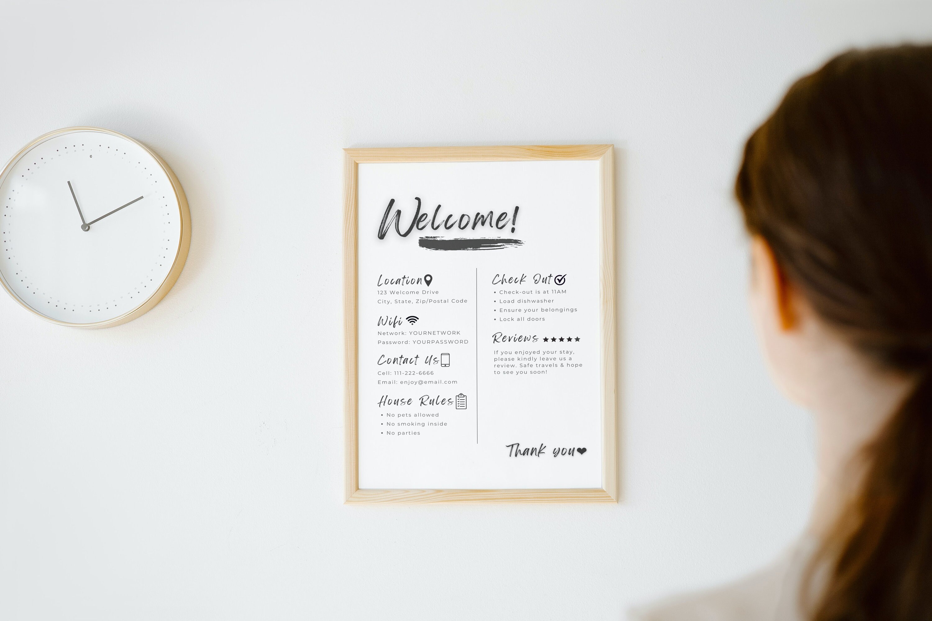 Welcome Sign for Airbnb Host | Vacation Rental Printable | Guest ...