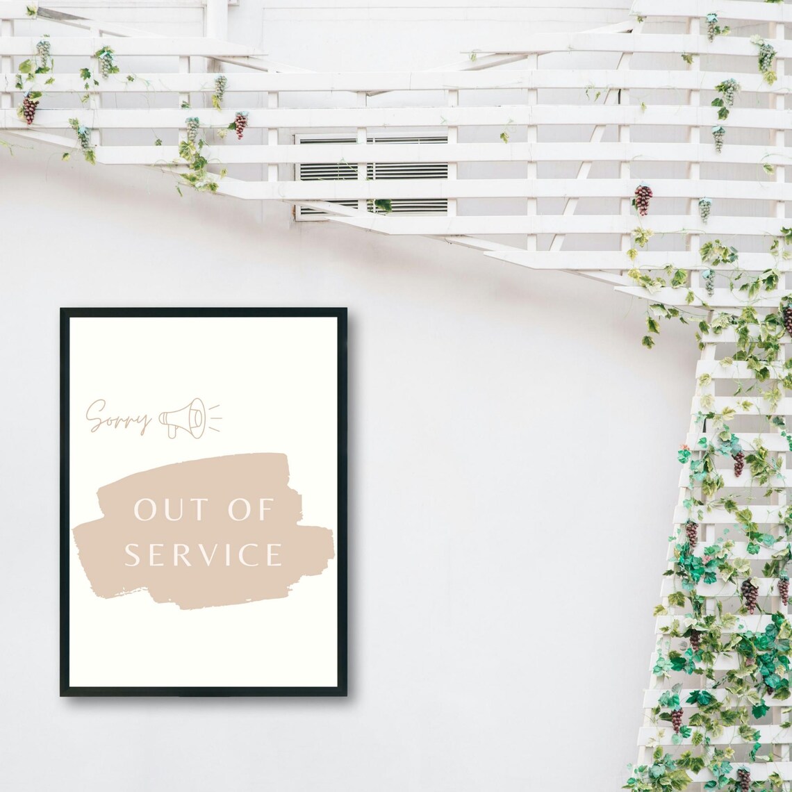 Sorry, Out of Service Print, Out of Order Sign, Closure Notice, Cute ...