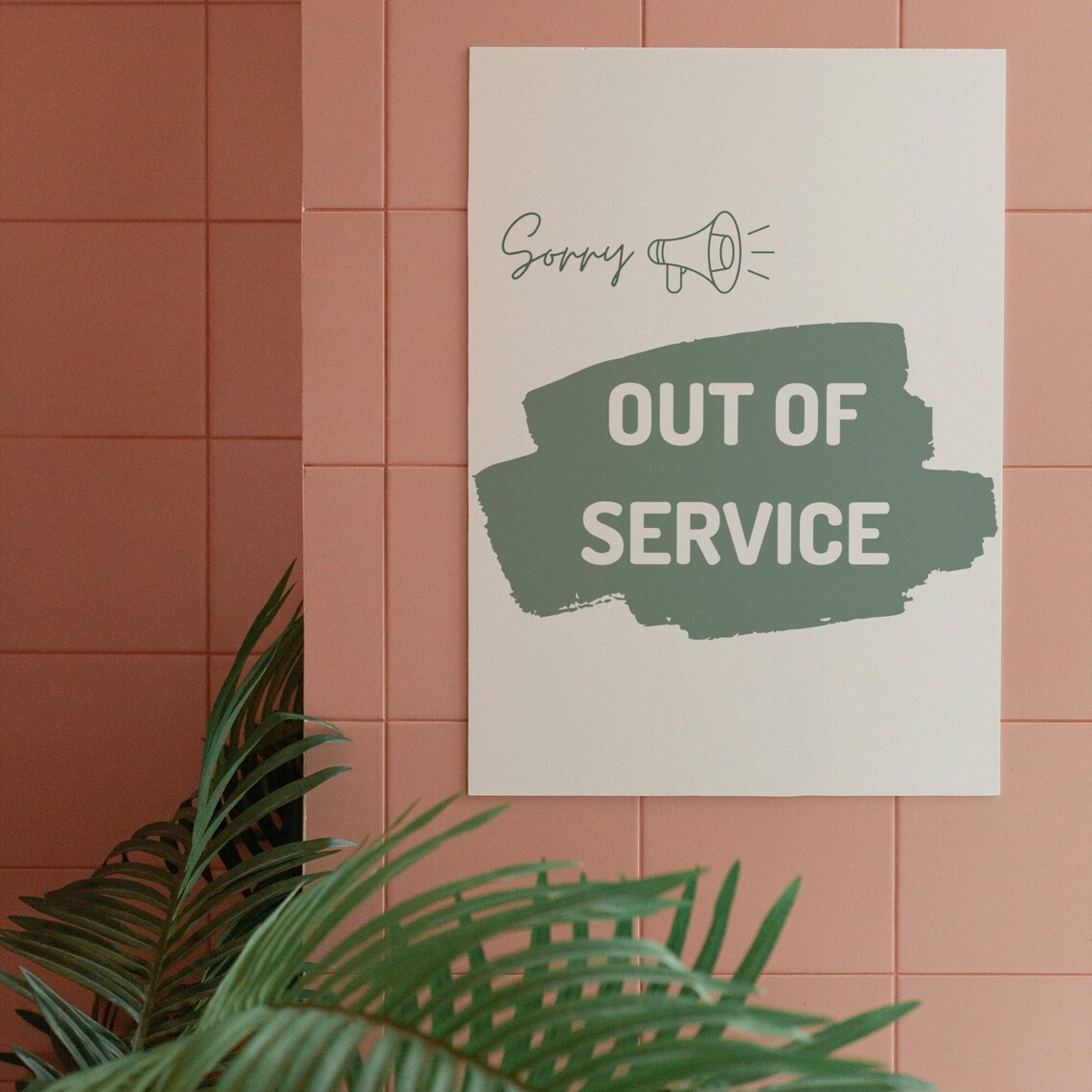 Sorry, Out of Service Sign, Out of Order Print, Closure Notice, Cute ...