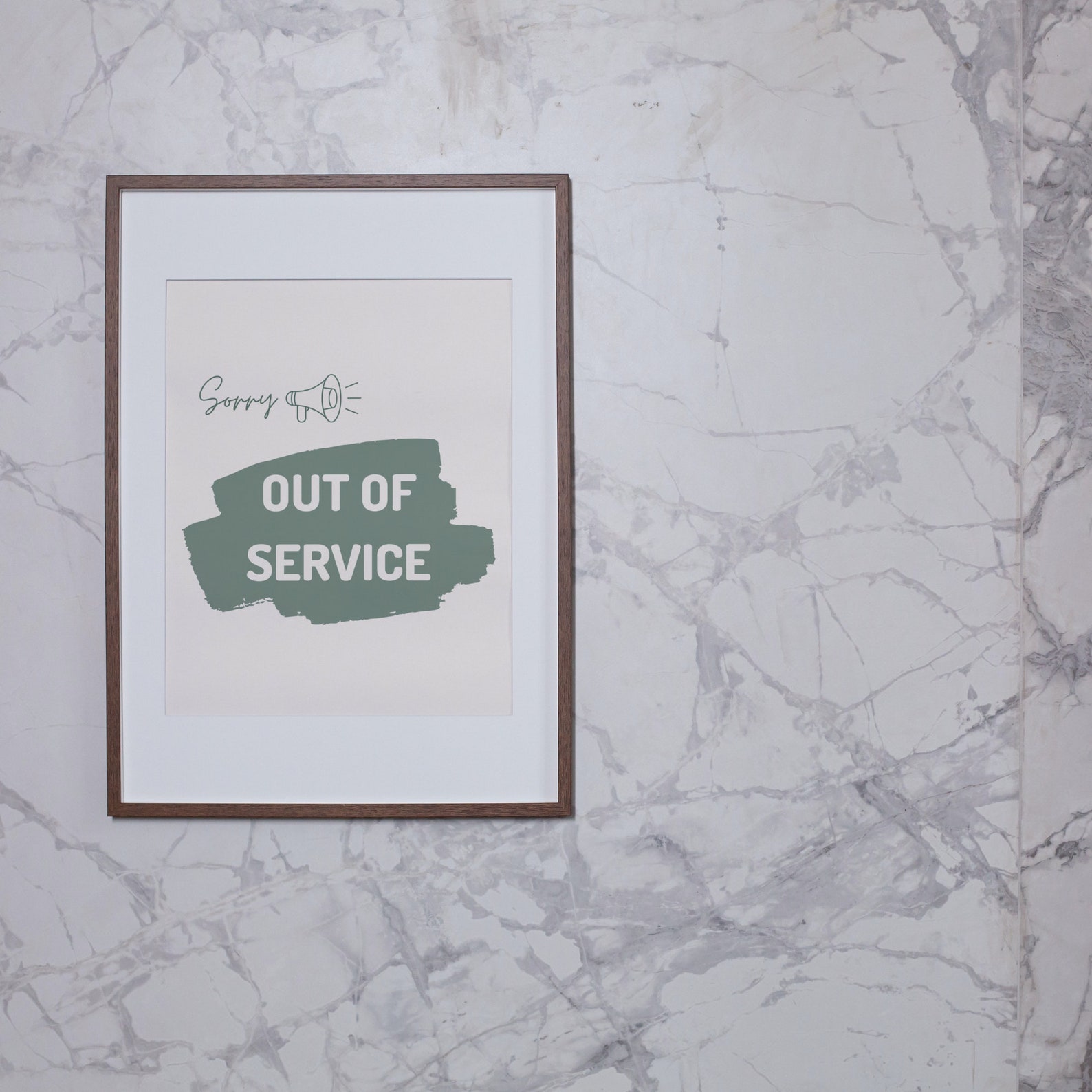 Sorry, Out of Service Sign, Out of Order Print, Closure Notice, Cute ...