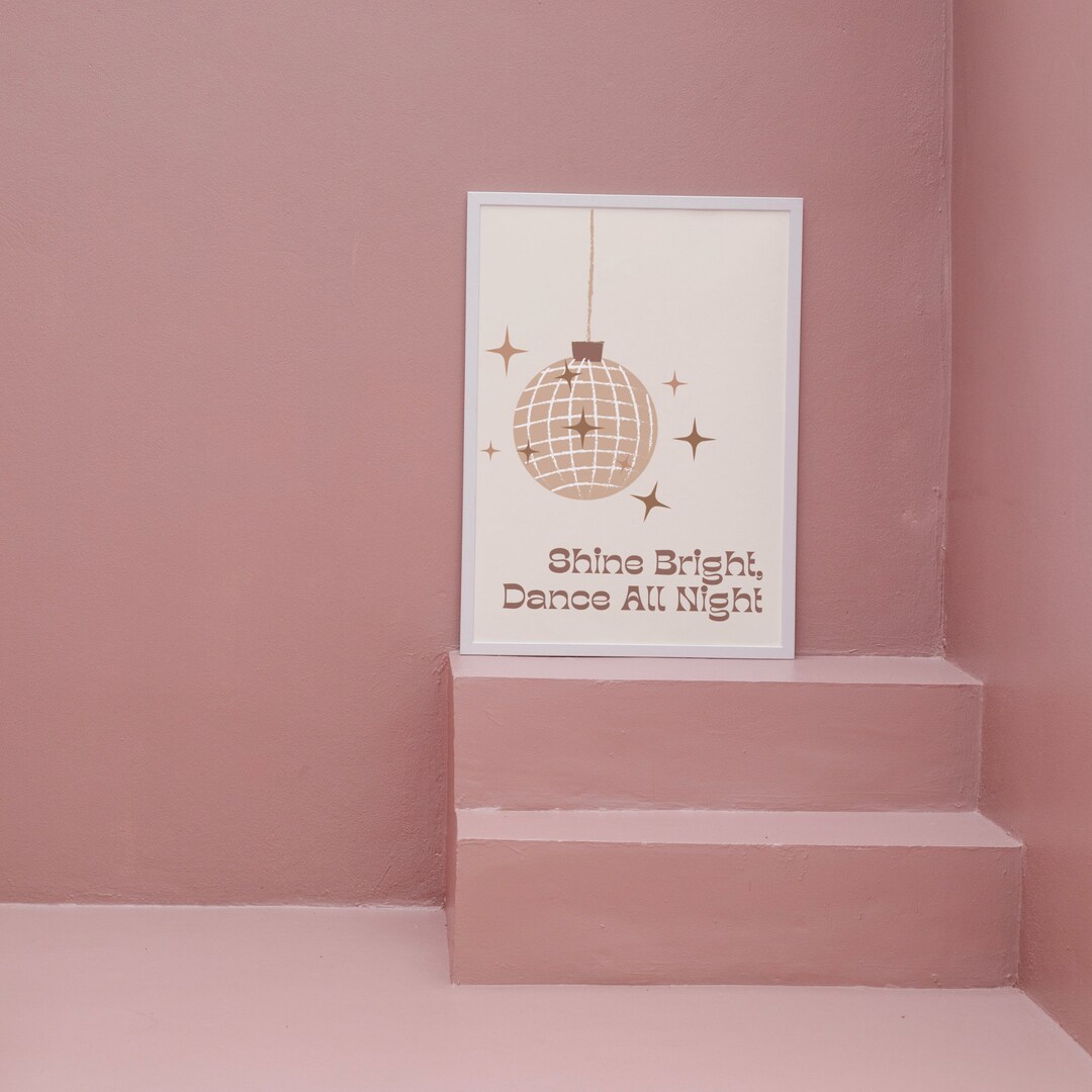 Groovy Disco Ball Printable Wall Art | Funky Trendy Decor | 70s Retro ...