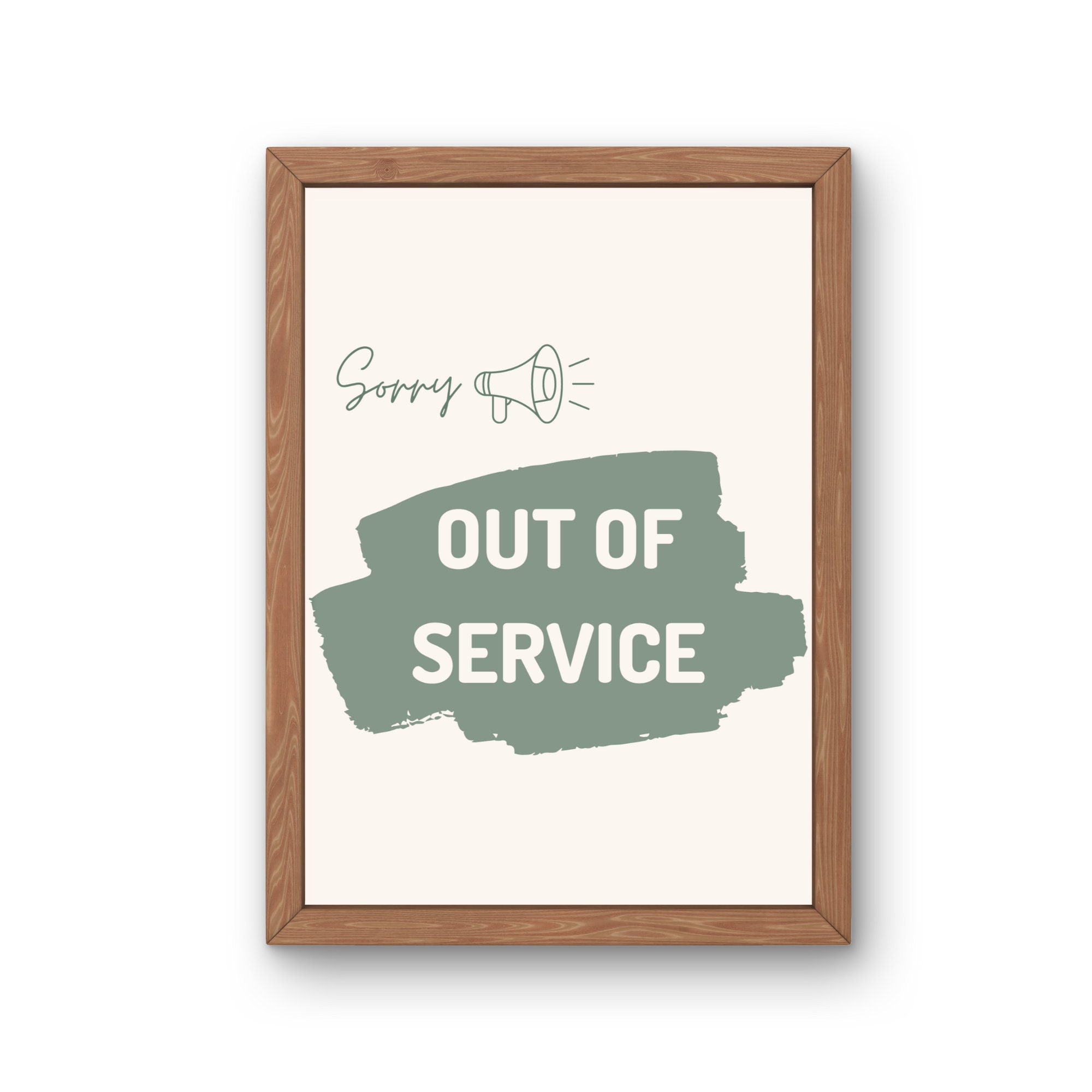 Sorry, Out of Service Sign, Out of Order Print, Closure Notice, Cute ...