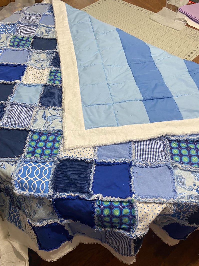 Personalized Custom Rag Quilt Memory Quilt Blanket - Etsy