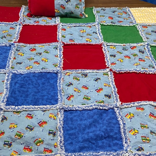 Rag Quilt Pillow - Etsy