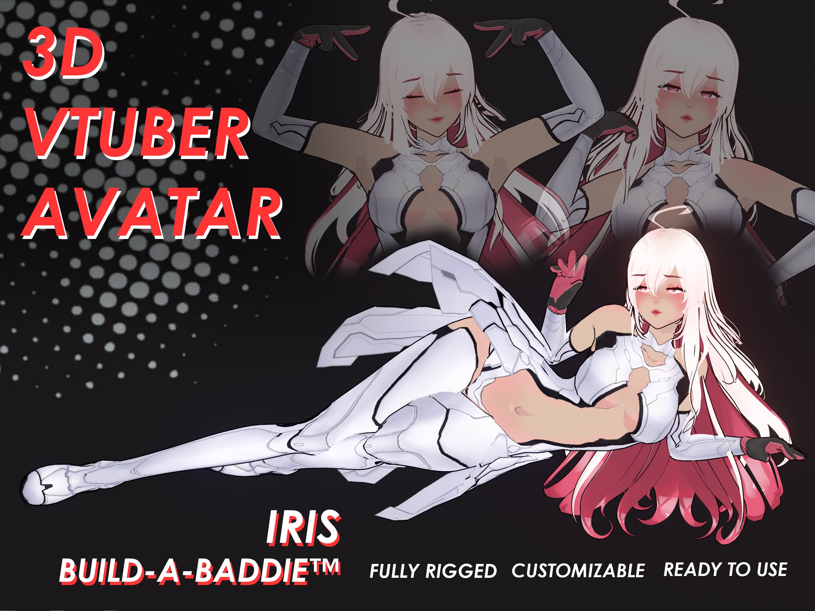 3D VTUBER MODEL - Iris - Customizable! Ready to Use! - Etsy