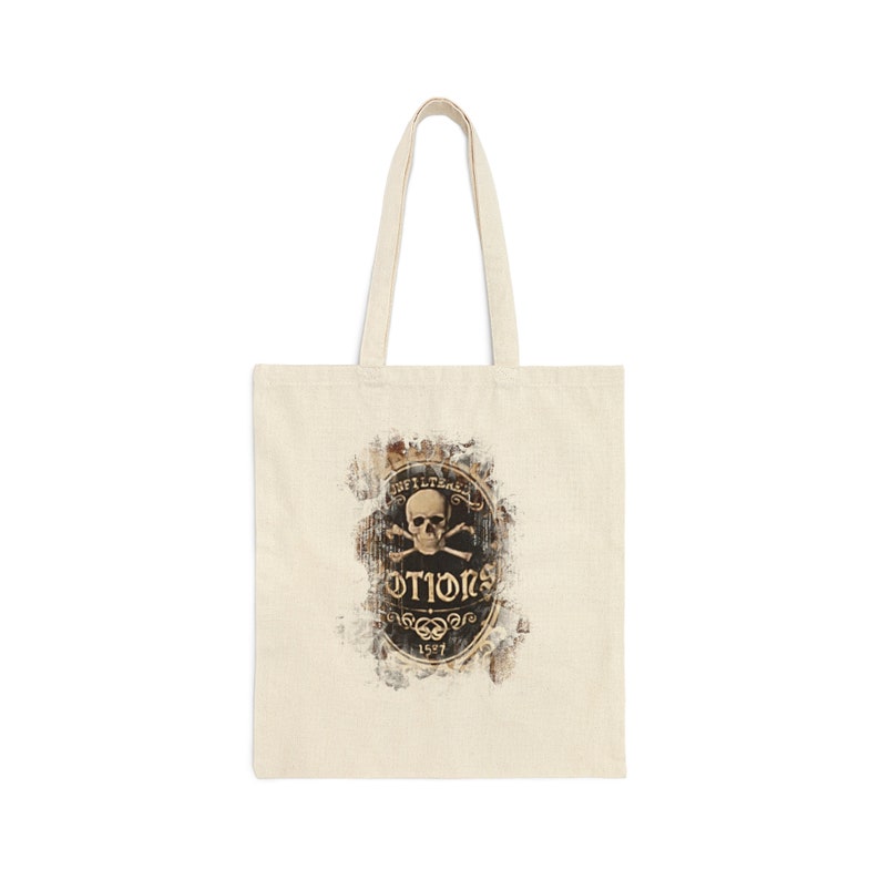 Vintage Potions Label Cotton Canvas Tote Bag Reusable Grocery - Etsy