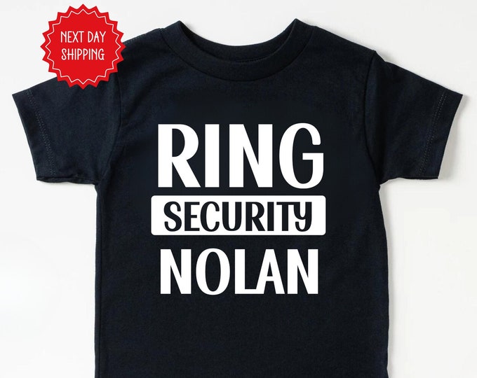 Custom Ring Security Shirt Personalized Ring Bearer Shirt Gift Ring ...