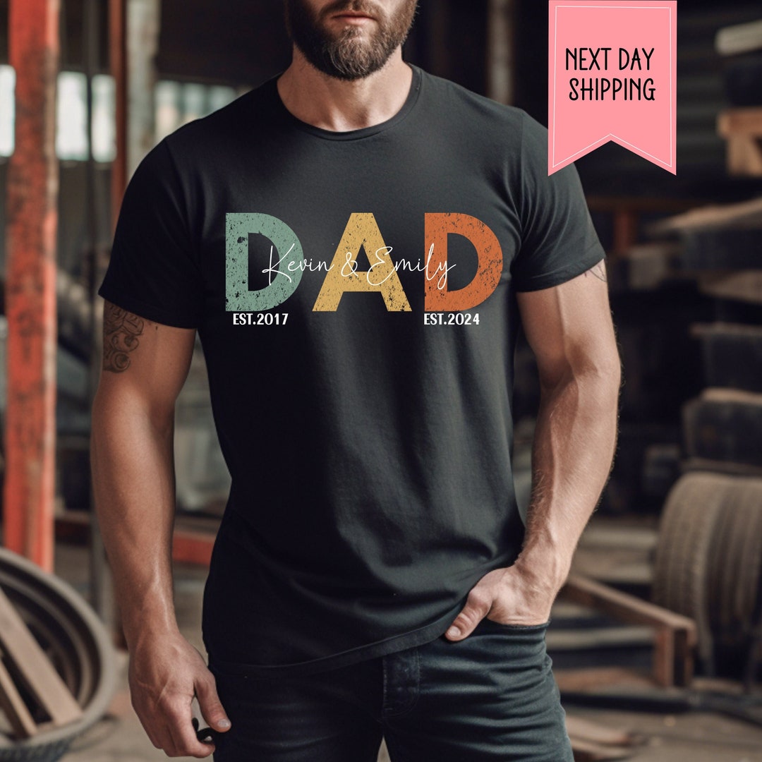 Custom Dad Est T-shirt Personalized Father's Day Gift Dad Personalized ...