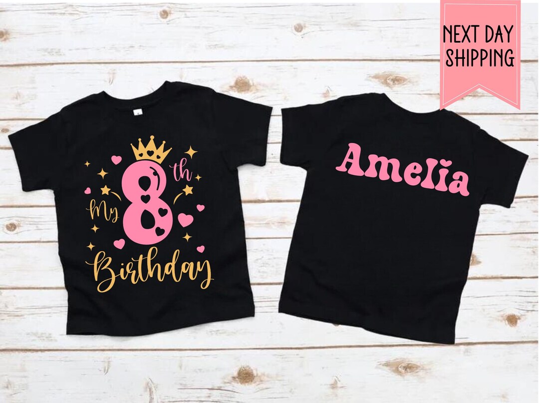 Personalized Princess Birthday Girl Shirt,girls Birthday T Shirt Custom ...