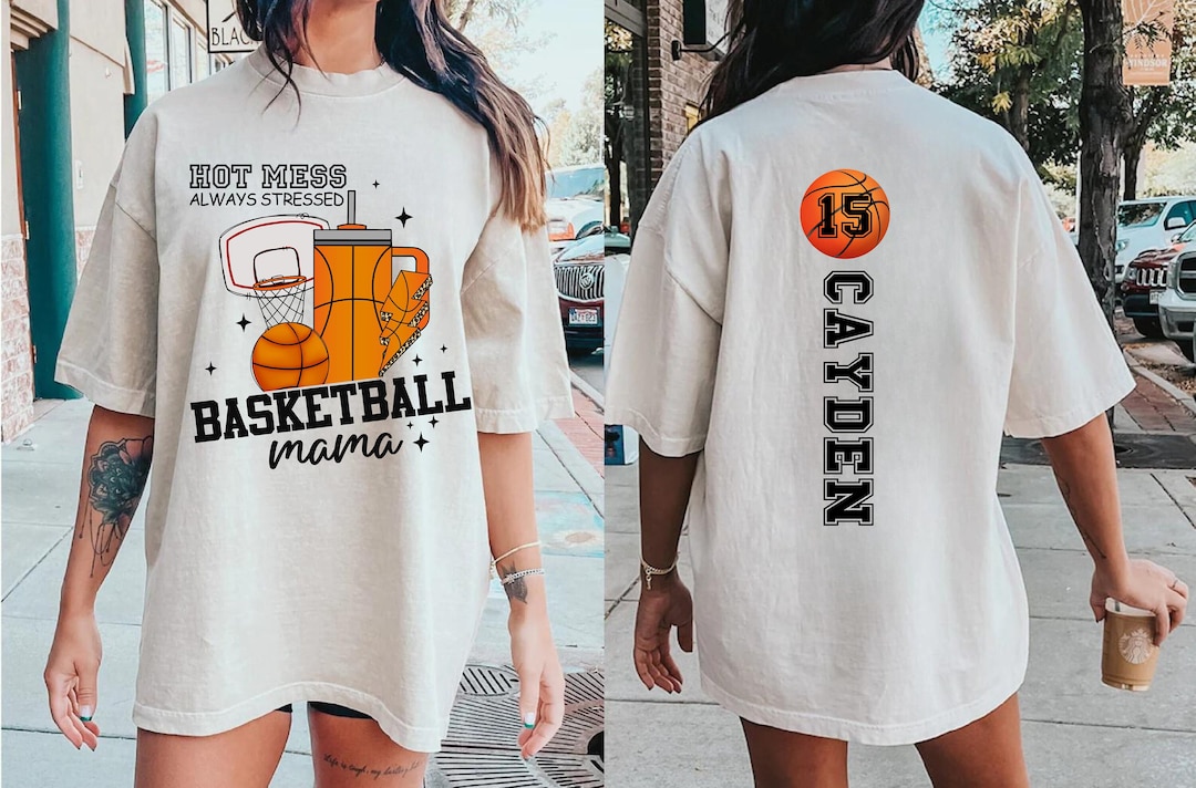 Comfort Colors®custom Basketball Mama Shirt Personalized Basketball Mom ...
