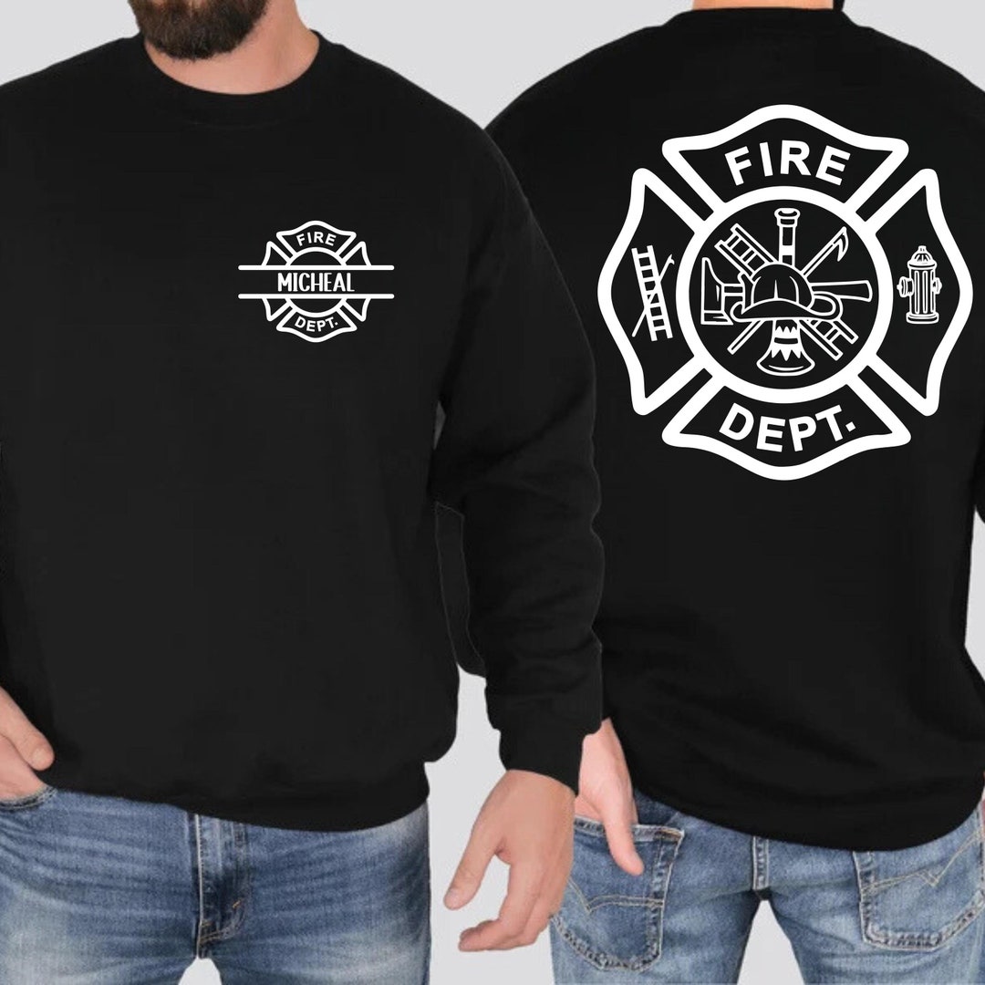 Custom Firefighter Sweatshirt: Personalized Fire Department Gift - Etsy